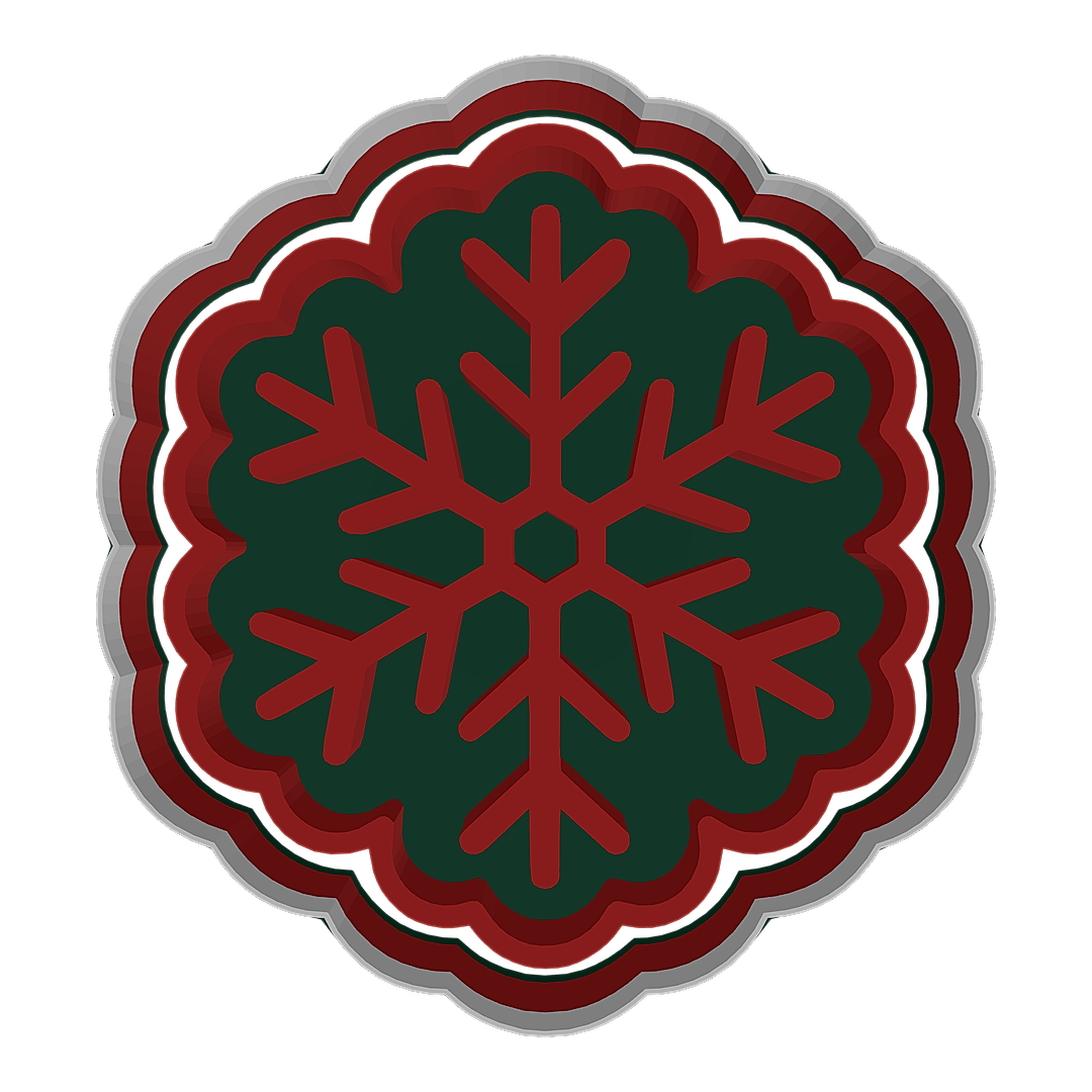 Snowflake Cookie Cutter, Stencil, Stamp & Baking Mold | CookieCutterCreator